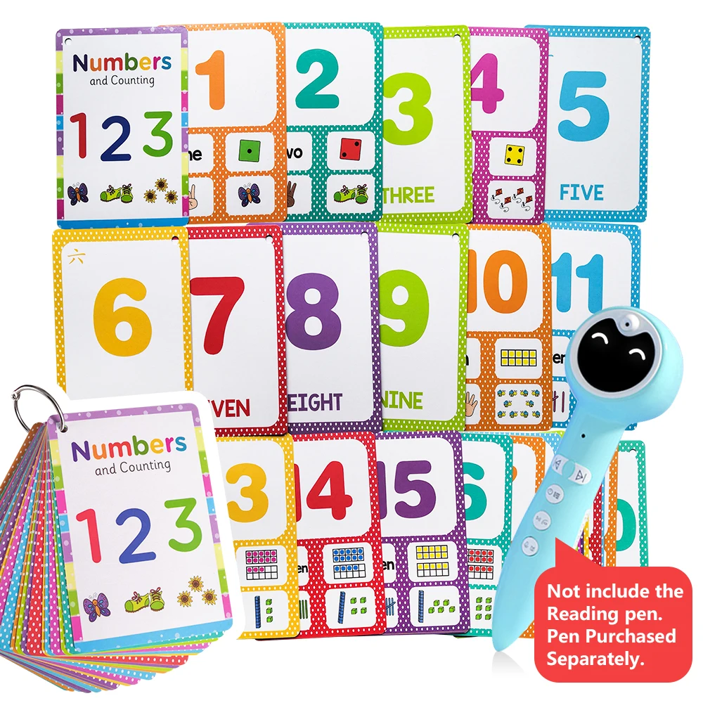 Printed-on-Both-Sides-English-Numbers-1-100-Flashcards-Learning ...