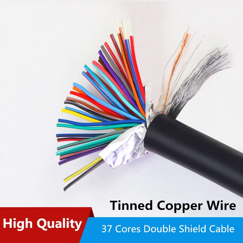1 Meter Pure Copper 37 Core Shielded Data Line Db37 Connection Wire ...