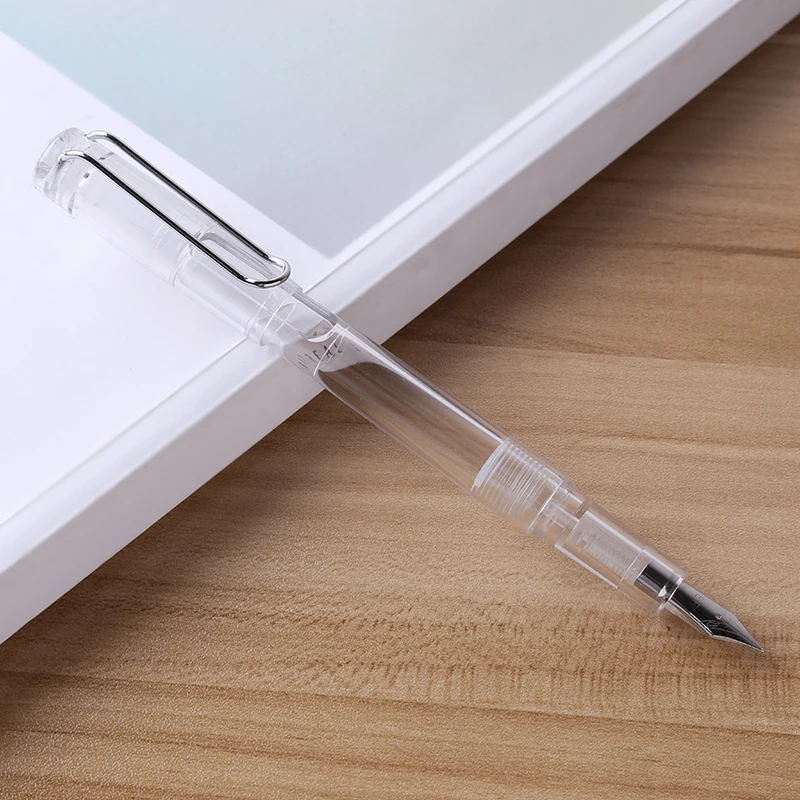 1-Piece-Demonstration-Fountain-Pen-Transparent-Pen-Body-Filling-Ink ...