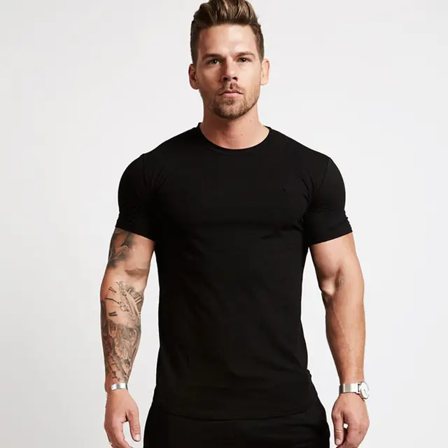 Bodybuilding Fitness Men’s Cotton Short Sleeve T Shirt - Men's Fitness ...