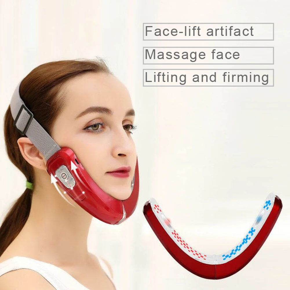 Face Chin V-line Lift Up Belt Remote Controlled Photon Therapy Facial ...