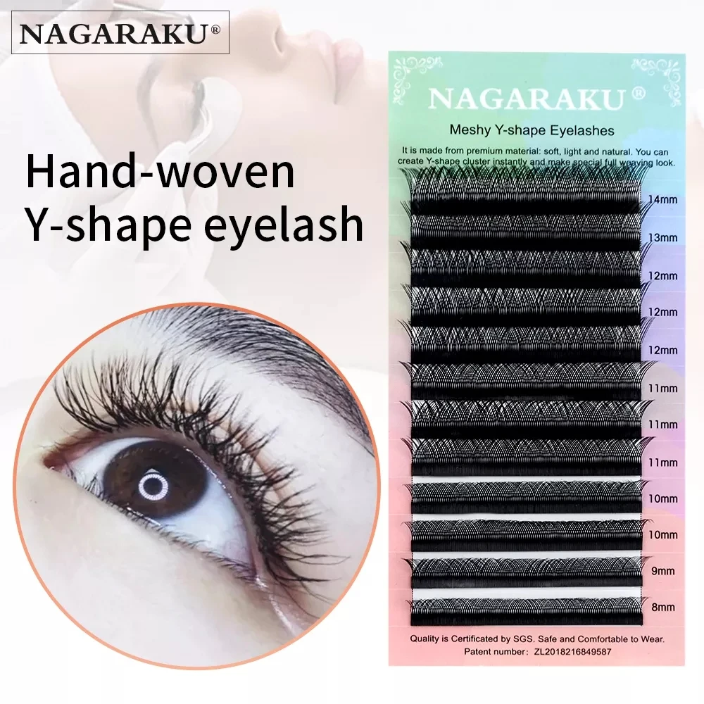 Nagaraku Yy Mesh Lash Y Shape Eyelashes Extension Premium Mink Soft ...