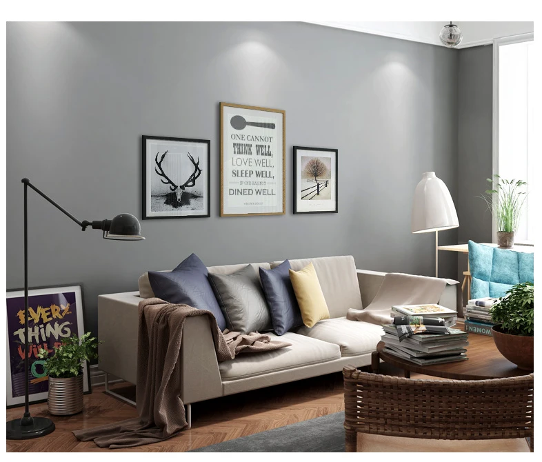 Papier peint,Matte Creamy-White-8M x 40CM--Papier peint auto adhésif ...