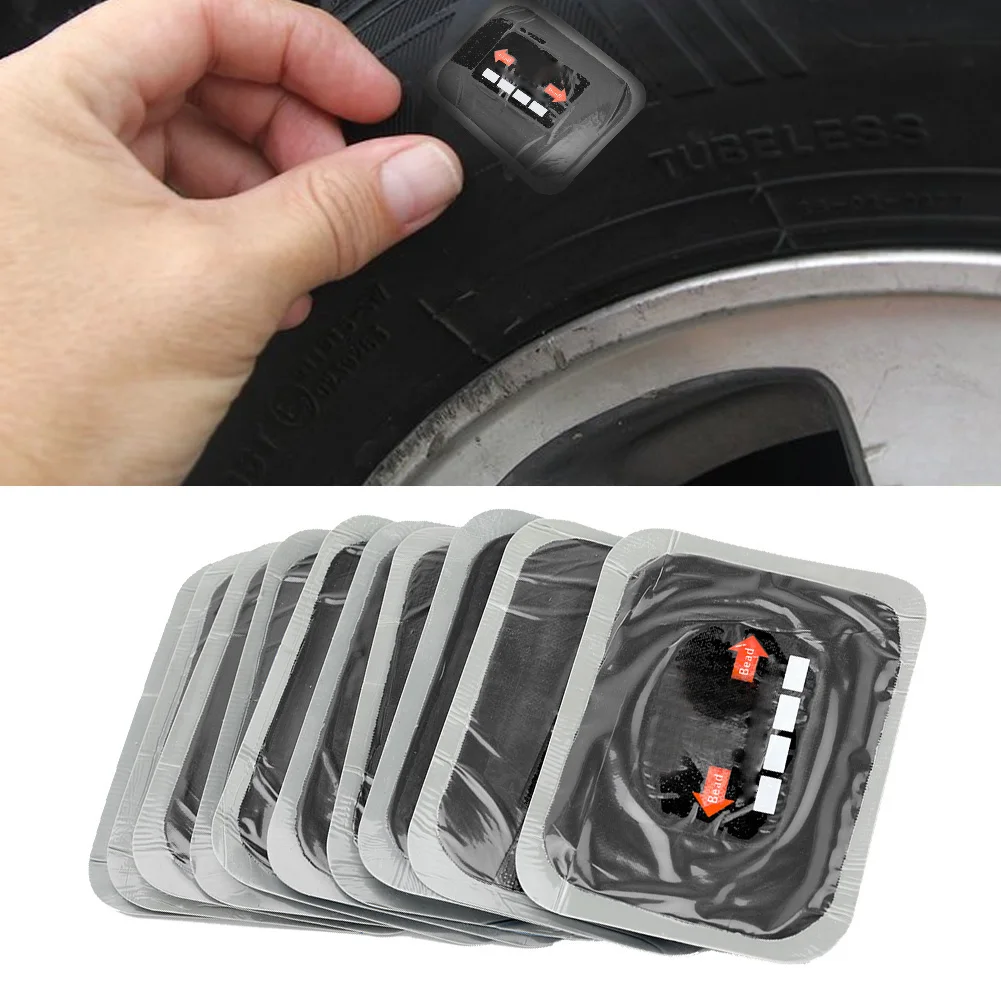 10Pcs-Car-Natural-Rubber-Tire-Tyre-Puncture-Repair-Patch-Tubeless ...