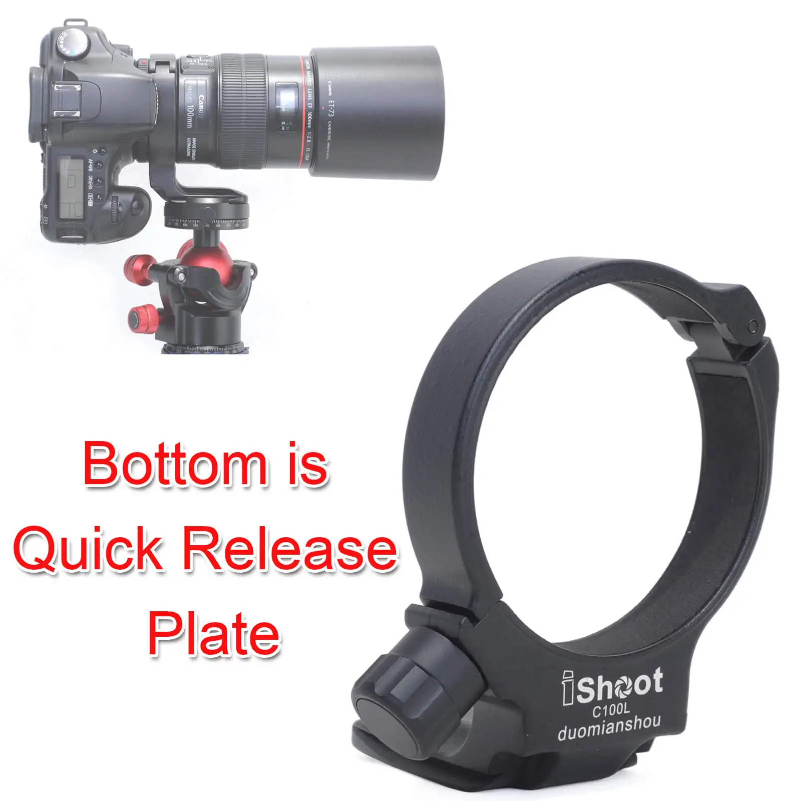 Ishoot Metal Tripod Mount Ring D Lens Collar With Arca-swiss Quick ...