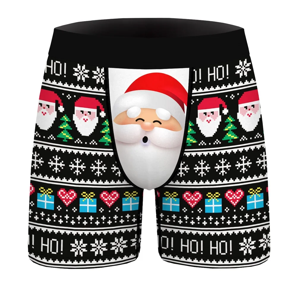 Boxer-shorty,Boxer drôle d'arbre de Noël pour hommes,père Noël,bonhomme ...