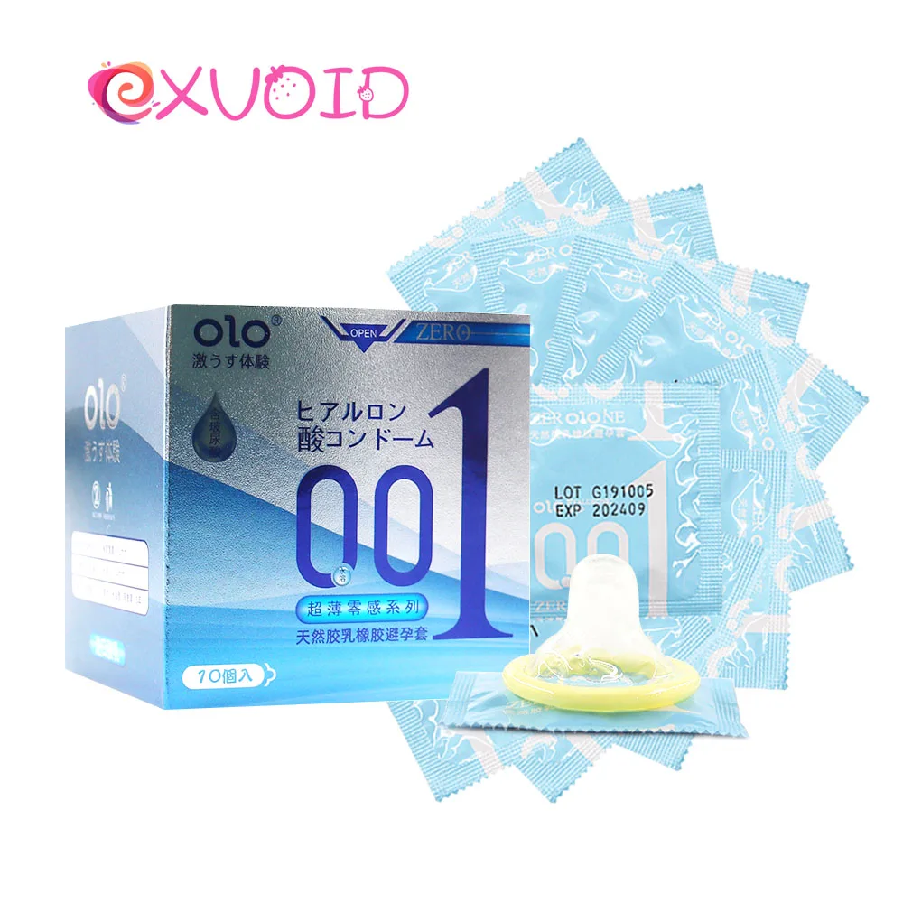 Exvoid Extra Lubricated 10 Pcs 001 Condom Natural Latex Condom For Men