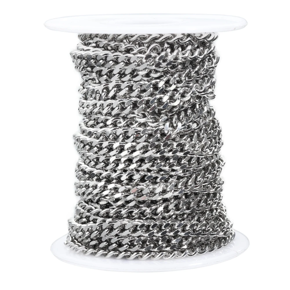 Semitree-1-Meter-304-Stainless-Steel-Flat-Chain-Link-Bulk-Chains-DIY ...
