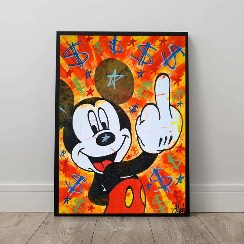 Middle Finger Cartoon Mickey Mouse