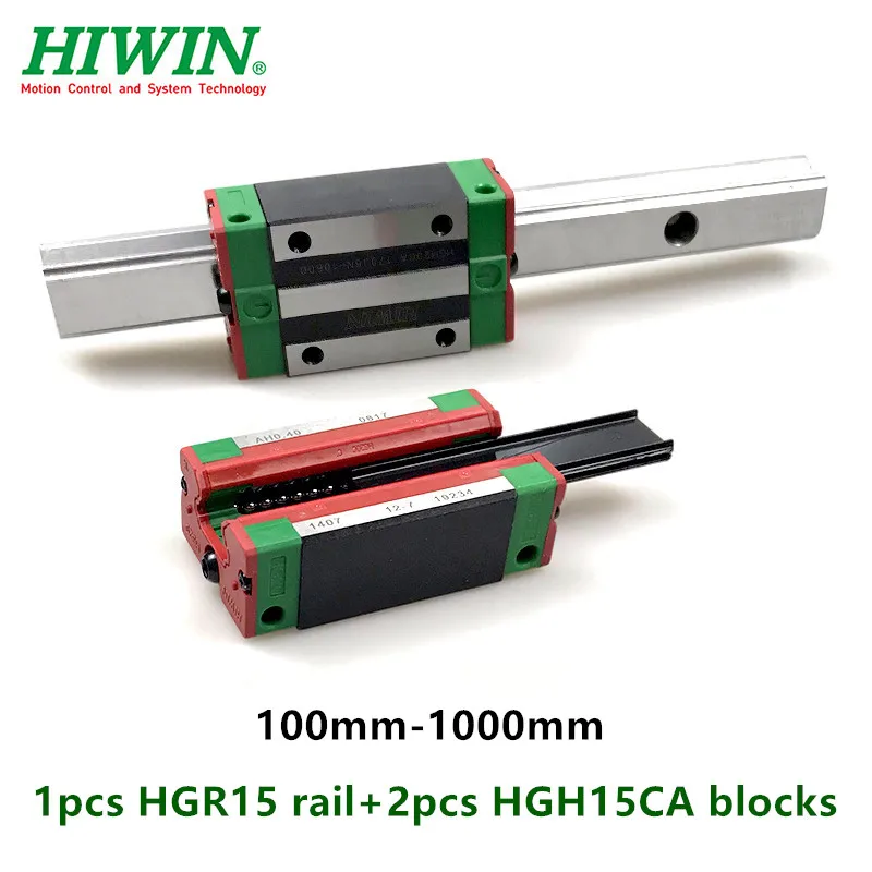 Original Hiwin Xy Table 1pc Hgr15 Linear Guide Rail 15mm Guideway Rod Set + 2pcs Slide Bearing ...