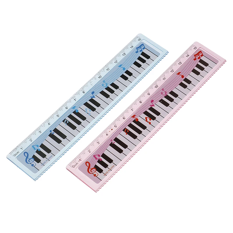 15cm Straight Ruler Cute Cartoon Piano Musical Note Ruler bookmarks ...