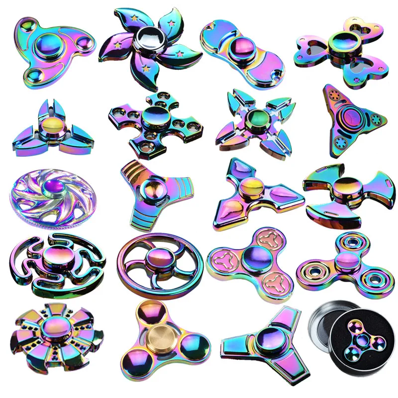 Metal Phoenix Rhinestone Angel Wings Creative Fidget Spinner Hand ...