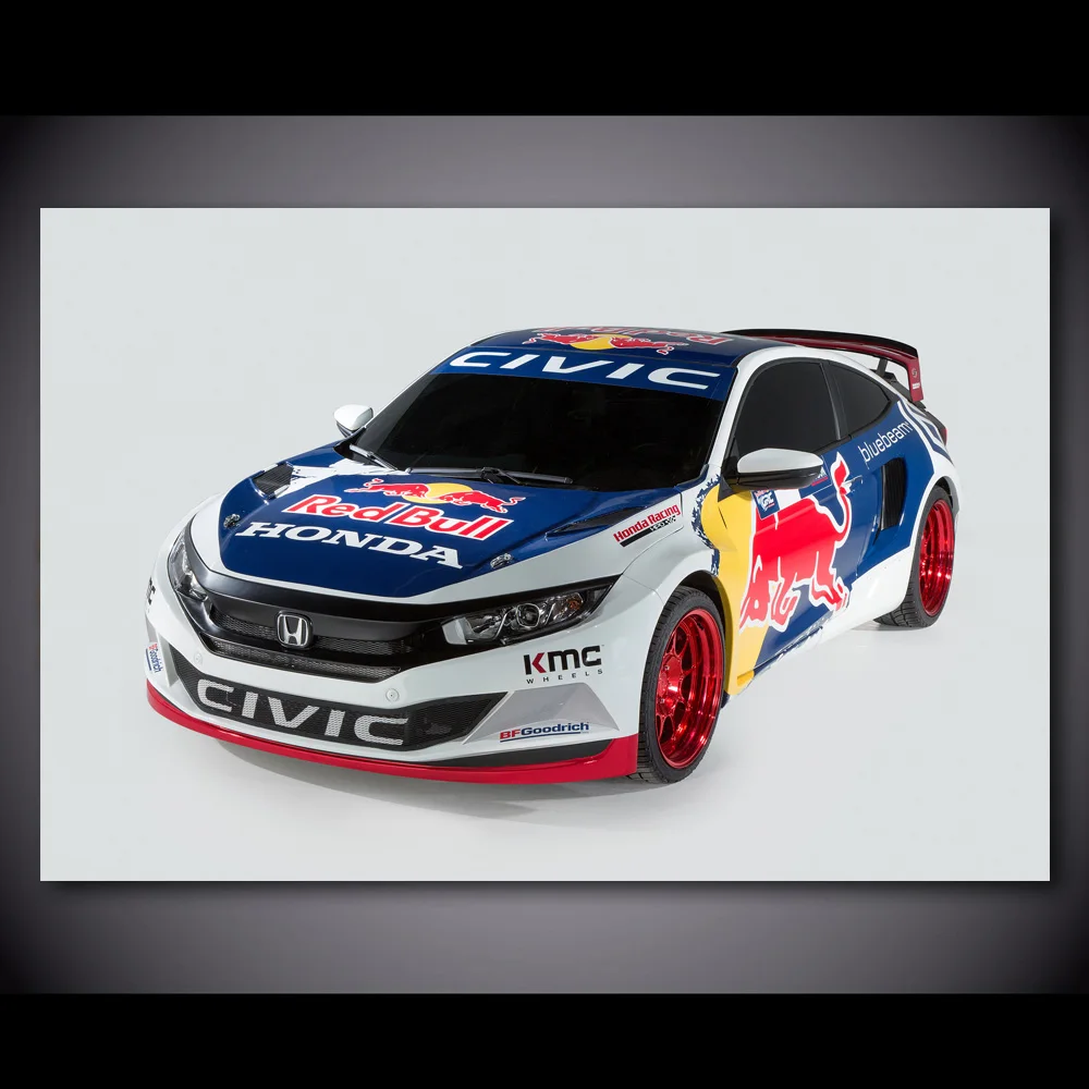 Modern Paintings Honda Civic Rallycross Racing Spor Car Vehicle Wall ...