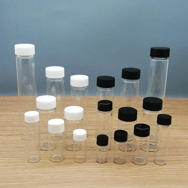 20pcs/lot Lab Clear Glass Sample Bottles,reagent Sample Vials With ...