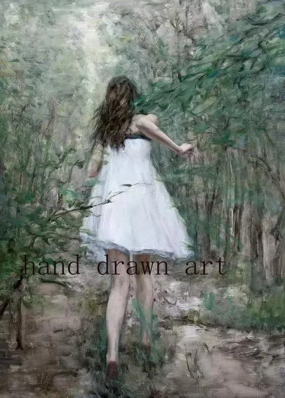 Woman Running Painting