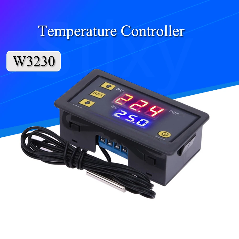 W3230 Mini Digital Temperature Controller 12v 24v 220v Thermostat Regulator Heating Cooling ...