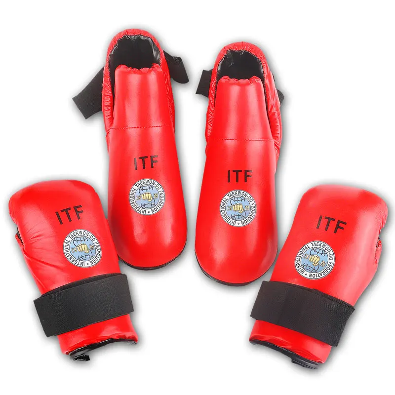Taekwondo-ITF-Hand-Gloves-Foot-Guard-Set-Protector-Ankle-High-Quality ...