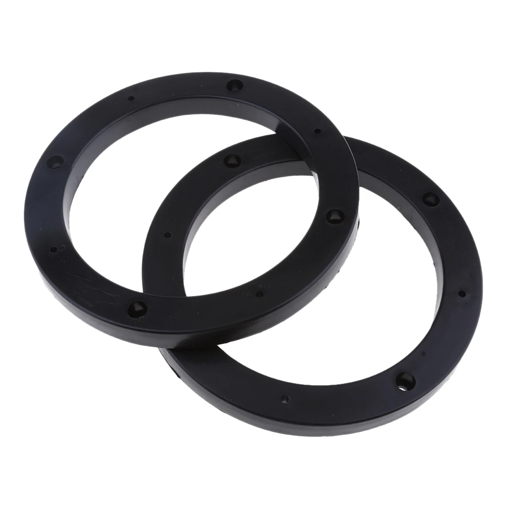 2 Pcs 5inch Dia Universal Black Plastic Speaker Spacer Adaptor Ring ...