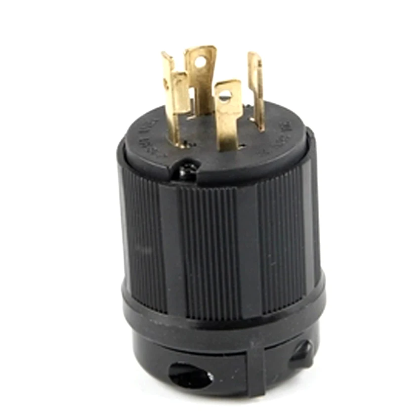 Black Ul 30a 250v Nema L15-30p Industry Twist Lock Power Plug L15-30r ...