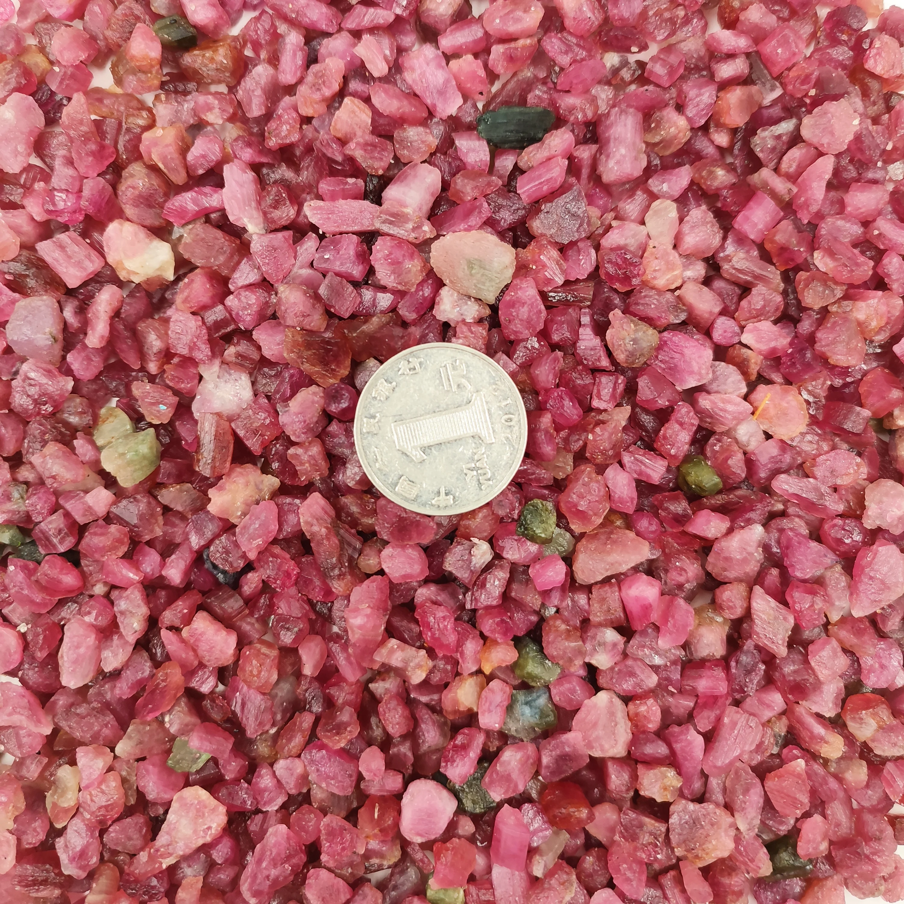 1kg/2.2lb Bulk Natural Red Colorful Tourmaline Gravel Rock Raw Crystals ...