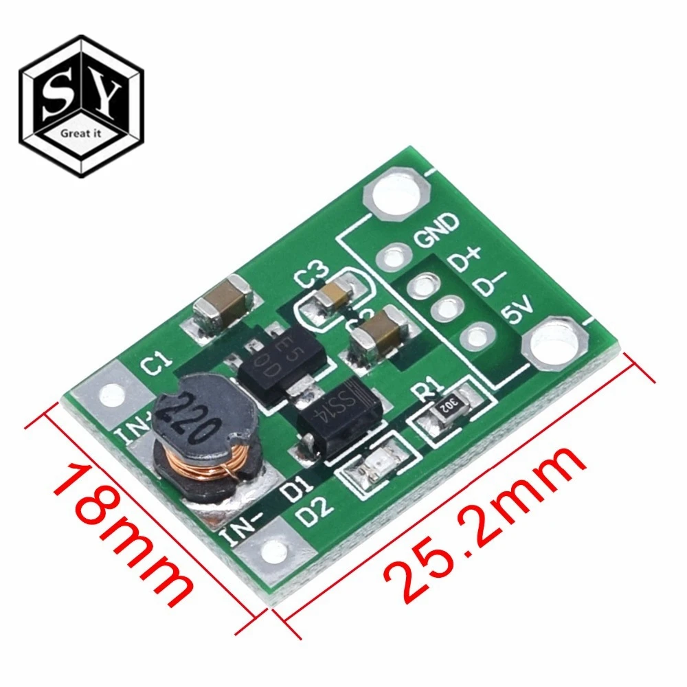 600ma Dc-dc Mini Step Up Power Module 1-5v To 5v Step-up Boost ...