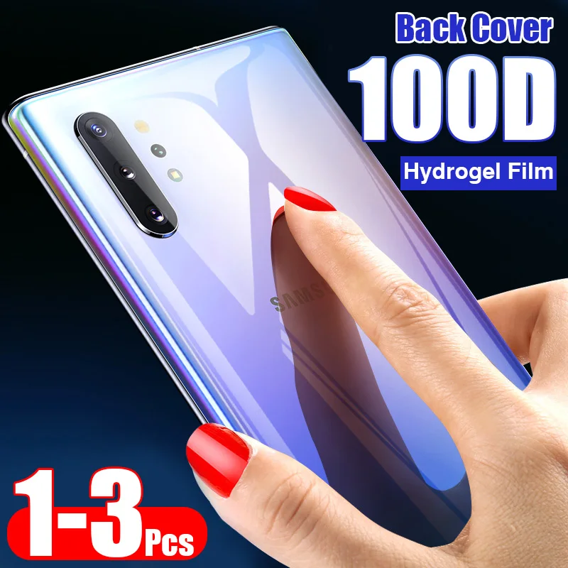 1-3 Pcs 100D Back Cover Hydrogel Film For Samsung Galaxy Note 10 8 9 ...