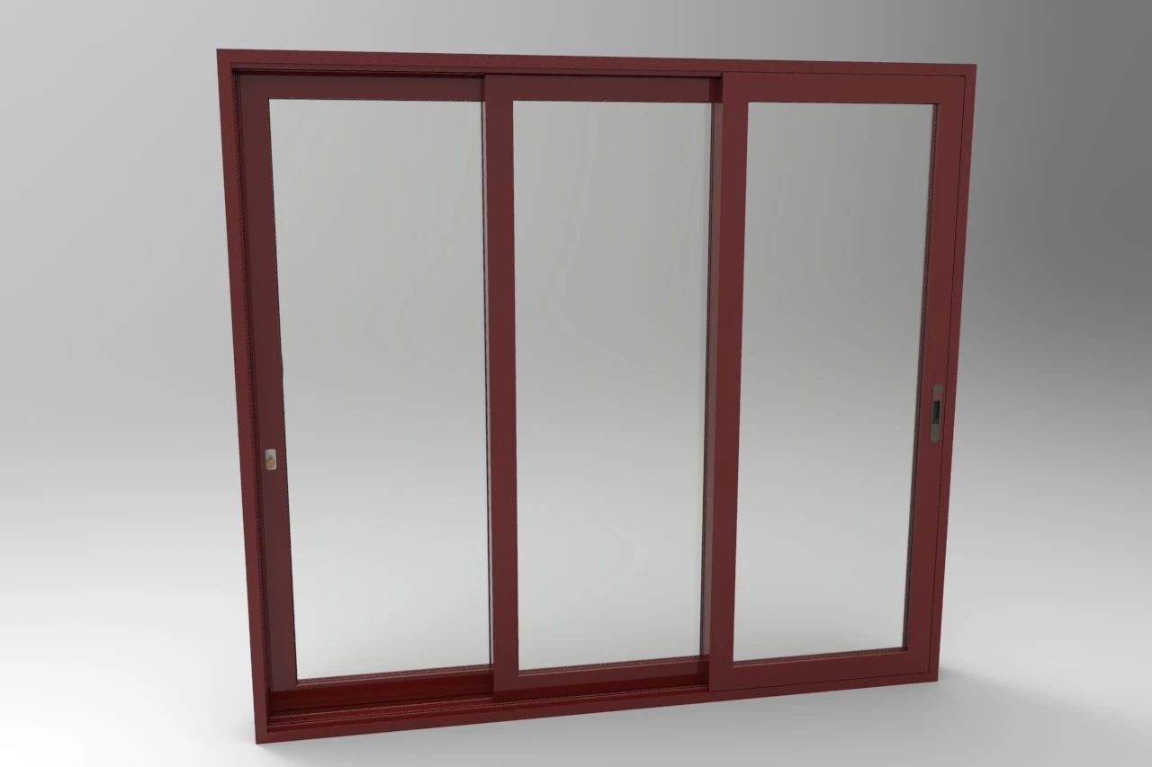 Pintu-teras-Perancis-4-Panel-bingkai-Aluminium-ramping-pintu-geser-kaca ...