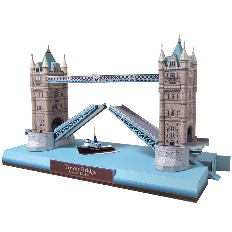 British Thames Bridge 3D Paper Model Twin Bridges Architectural Model ...