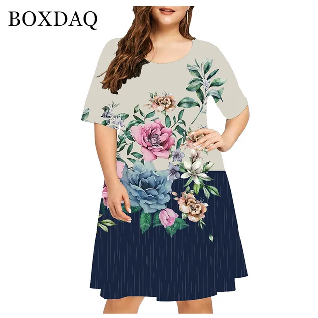 3D Flower Print Bohemian Dress Women – A2Zee Store