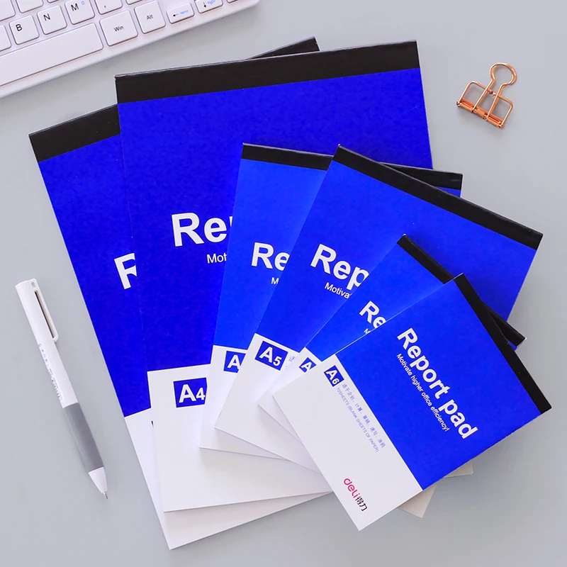 Report Pad A4/a5/a6 Blank Sheets 70 Sheets Class Note Meeting Minutes ...