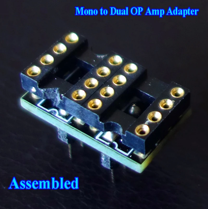 Gold-plated-DIP8-Mono-To-Dual-OP-Amp-Adapter-Converter-Socket-For-AD797 ...