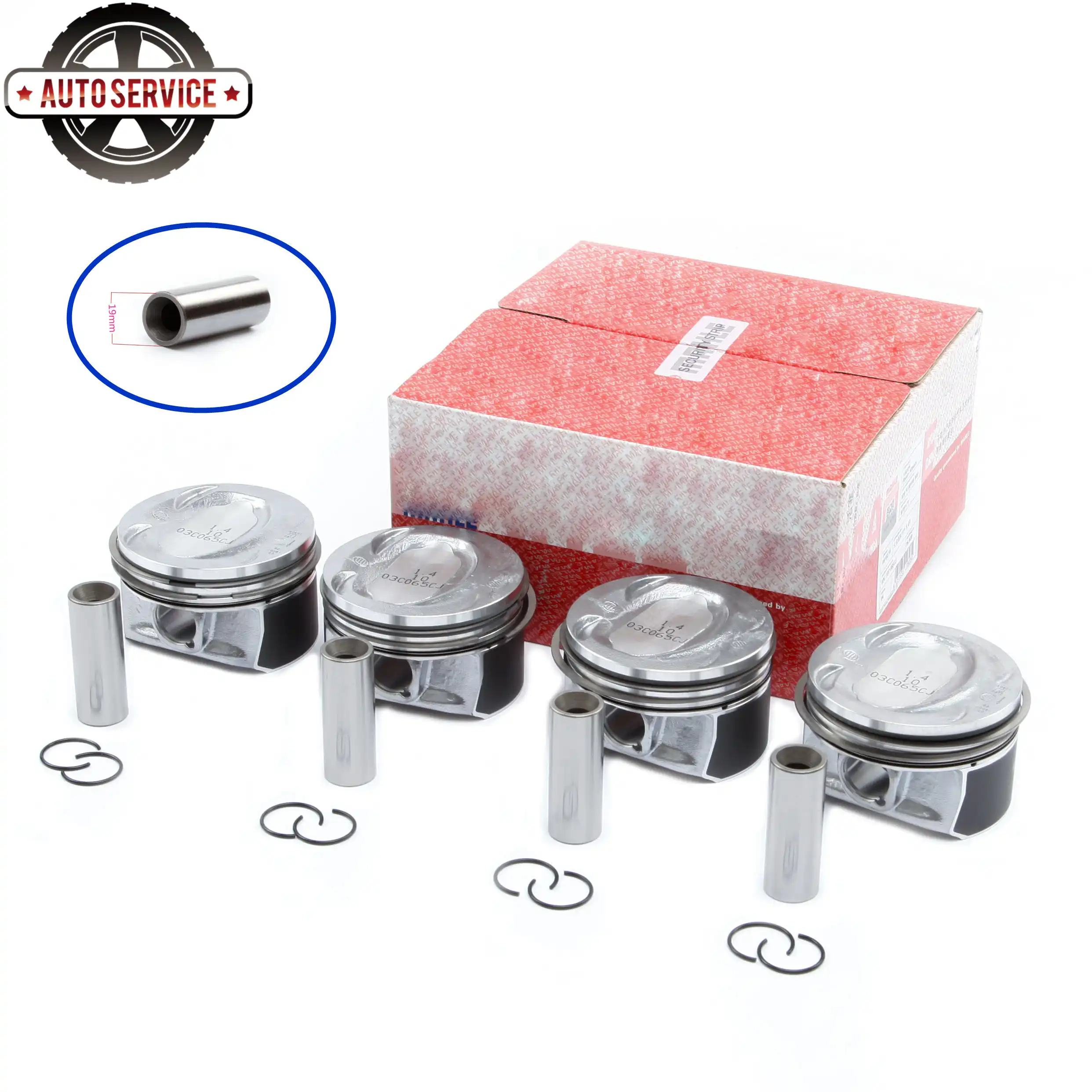 New 03F107065A Engine Piston &Ring Car Assembly 19MM Pin For VW Golf ...