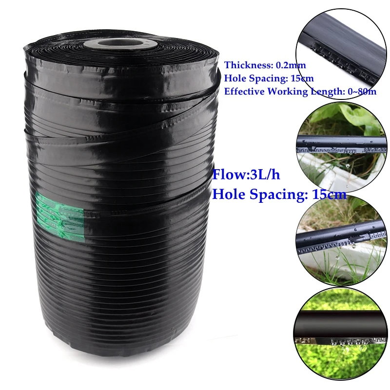 1000m 3l/hour Flow 16mm*0.2mm Single Blade Labyrinth Drip Garden Farm ...