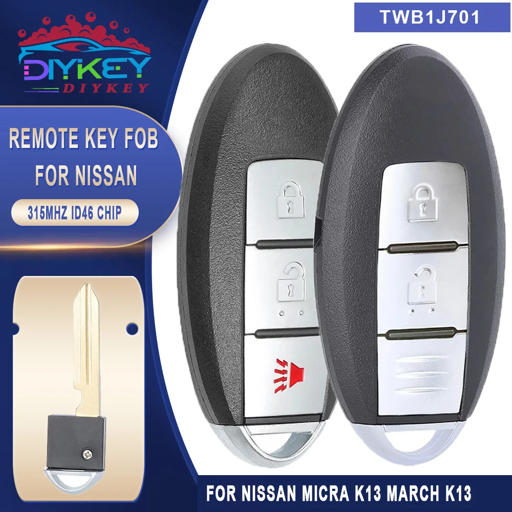 DIYKEY-TWB1J701-315MHz-ID46-Chip-Smart-Remote-Key-2B-3B-for-Nissan ...