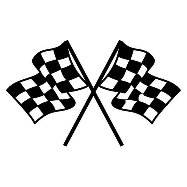 Race Car Flags Cartoon
