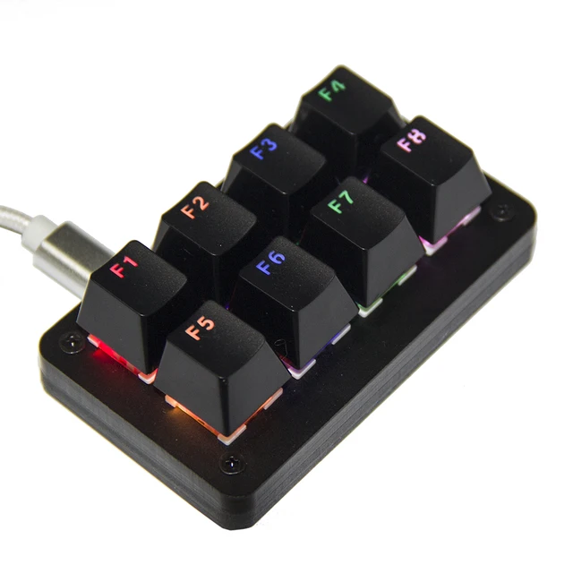 New Macro function Keyboard Shortcut Mechanical Keyboard RGB Backlight 8 key Self setting ...