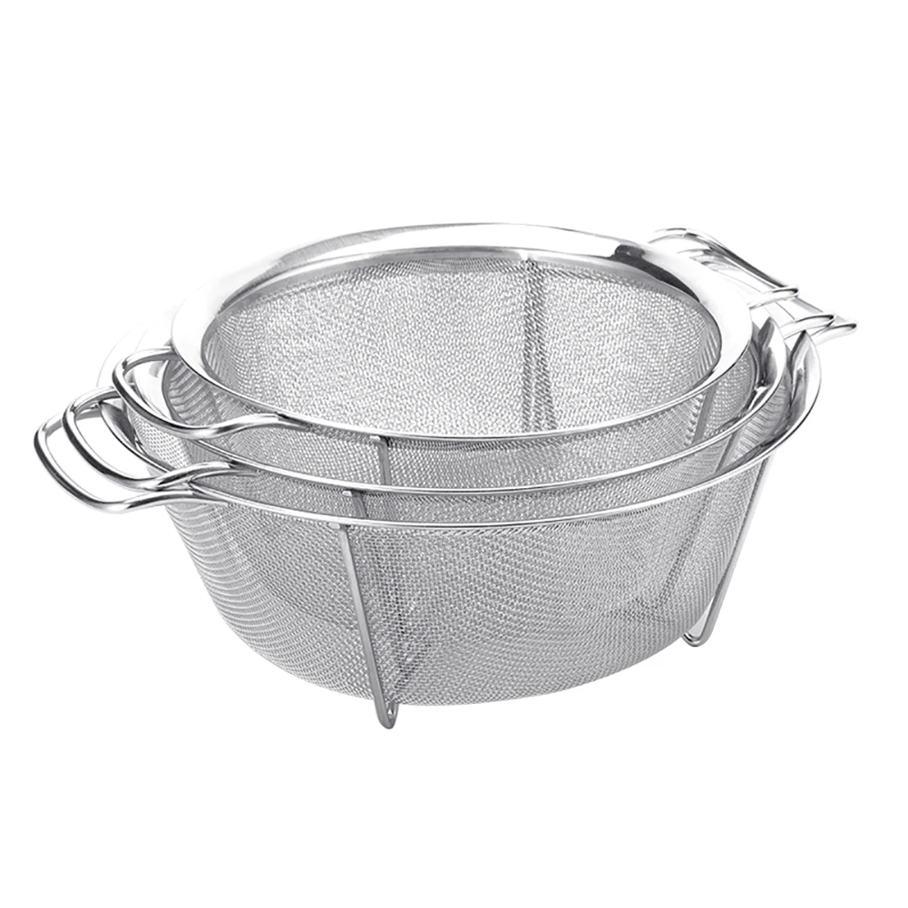 201-Stainless-Steel-Fine-Mesh-Washing-Rice-Strainer-Vegetable-fruit ...