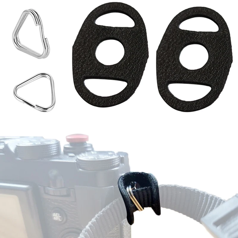 1pair-Leather-Protector-Cover-Camera-Strap-with-Triangle-Split-Ring-for ...
