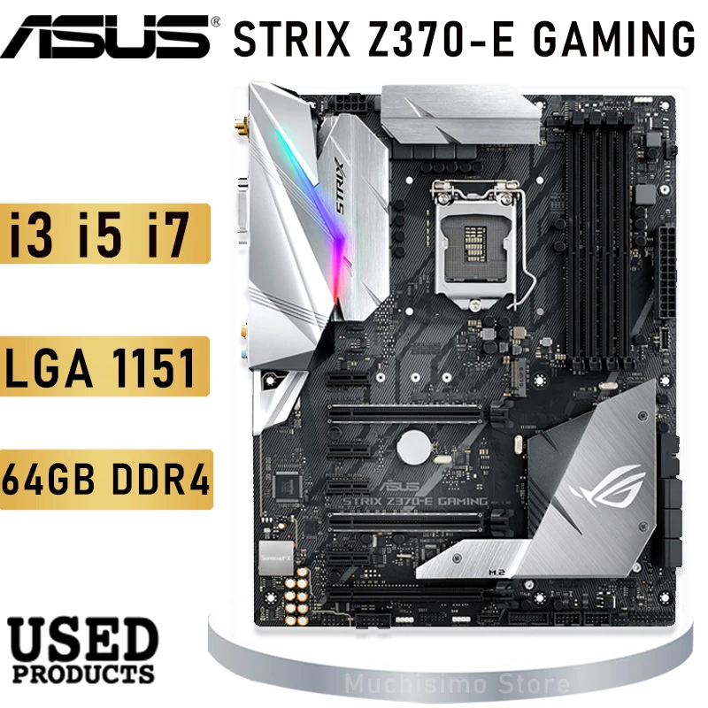 日本特売 ASUS ROG STRIX Z370-E GAMING Intel LGA Z370 1151 ATX M.2 Desktop ...