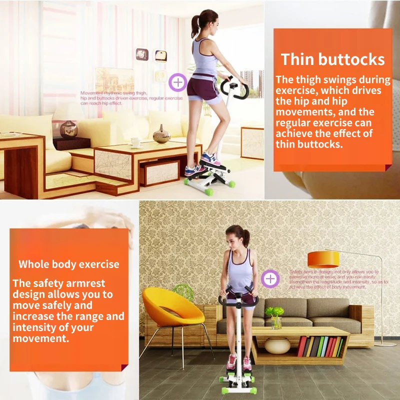 Indoor Handrail Mini Stepper Machine Fitness Stepper Exerciser Men ...