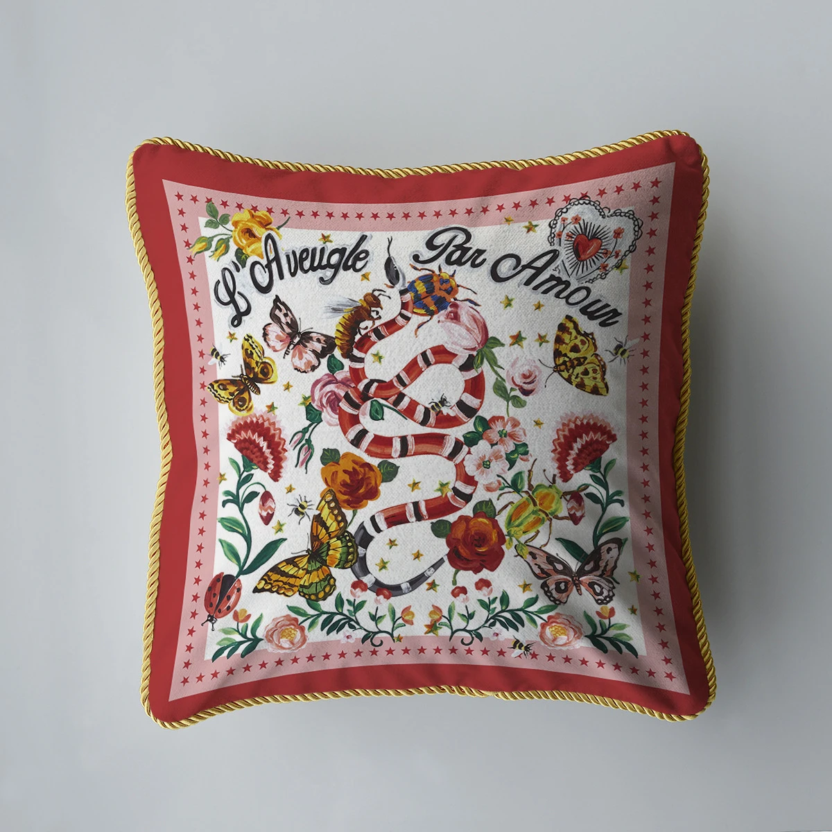 Velvet Fabric Genuine American Duplex Printing Style Home Sofa Cushion ...