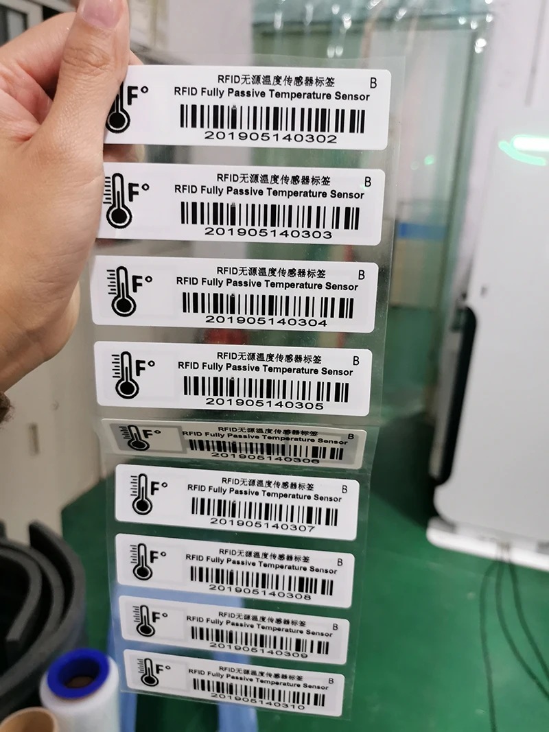 FONKAN UHF RFID Fully Passive Temperature Sensor Sticker Tag for cold ...