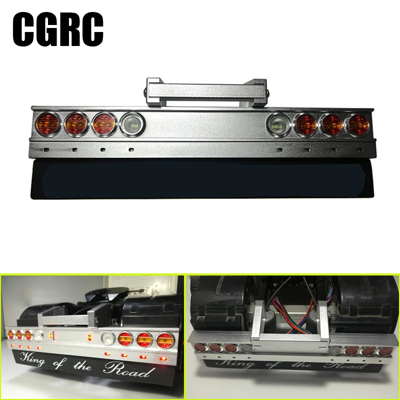 Metal CNC Tail Light System PCB Board LED with LOGO for 1/14 Tamiya RC ...