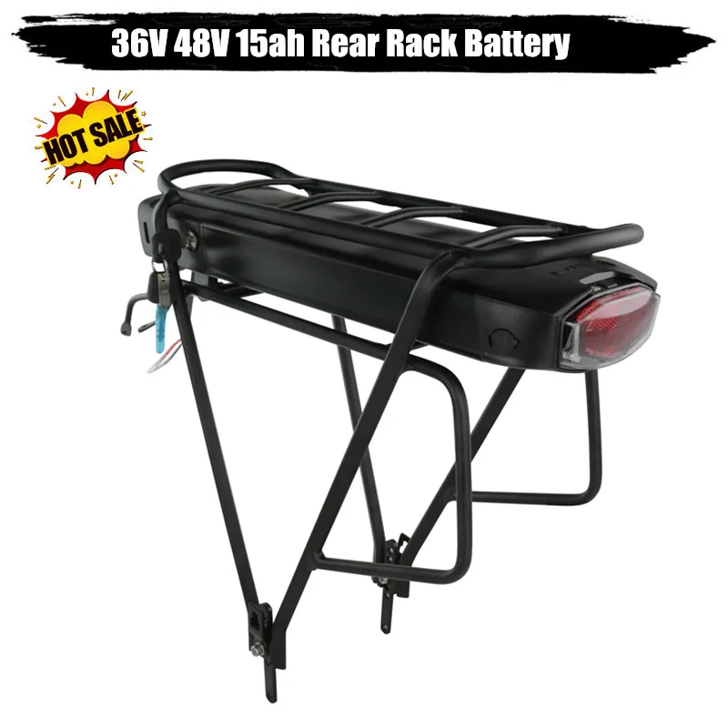 New-36V-48V-13ah-17ah-15ah-Rear-Rack-Battery-Pack-Electric-Bike-Lithium ...