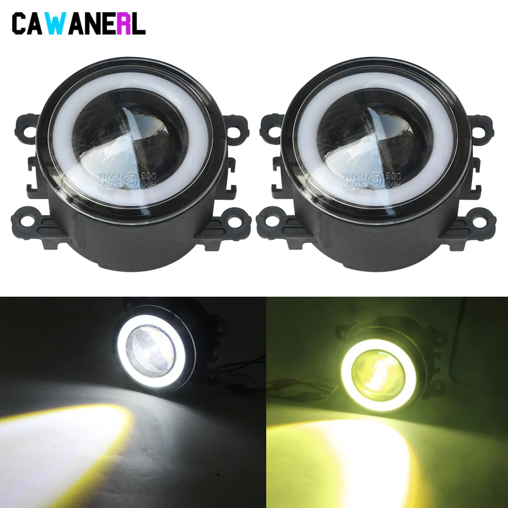 2-X-Car-LED-Fog-Light-Assembly-Angel-Eye-Daytime-Lamp-DRL-For-Subaru ...