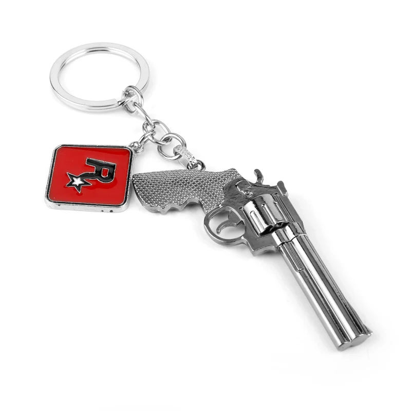 Red-Dead-Redemption-2-Gun-Keychain-Rockstar-Game-Outlaws-For-Life-Metal ...
