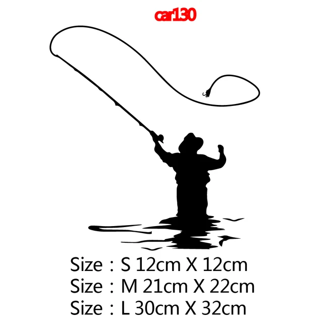 Car-styling Funny Go Fishing and Carp Hunter Car Decal Stickers 3D Car ...