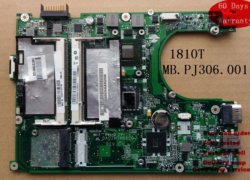 Mainboard 31zh7mb0010 For Acer 1810t 1810tz Da0zh7mb8c0 Series Mb.pj306 ...
