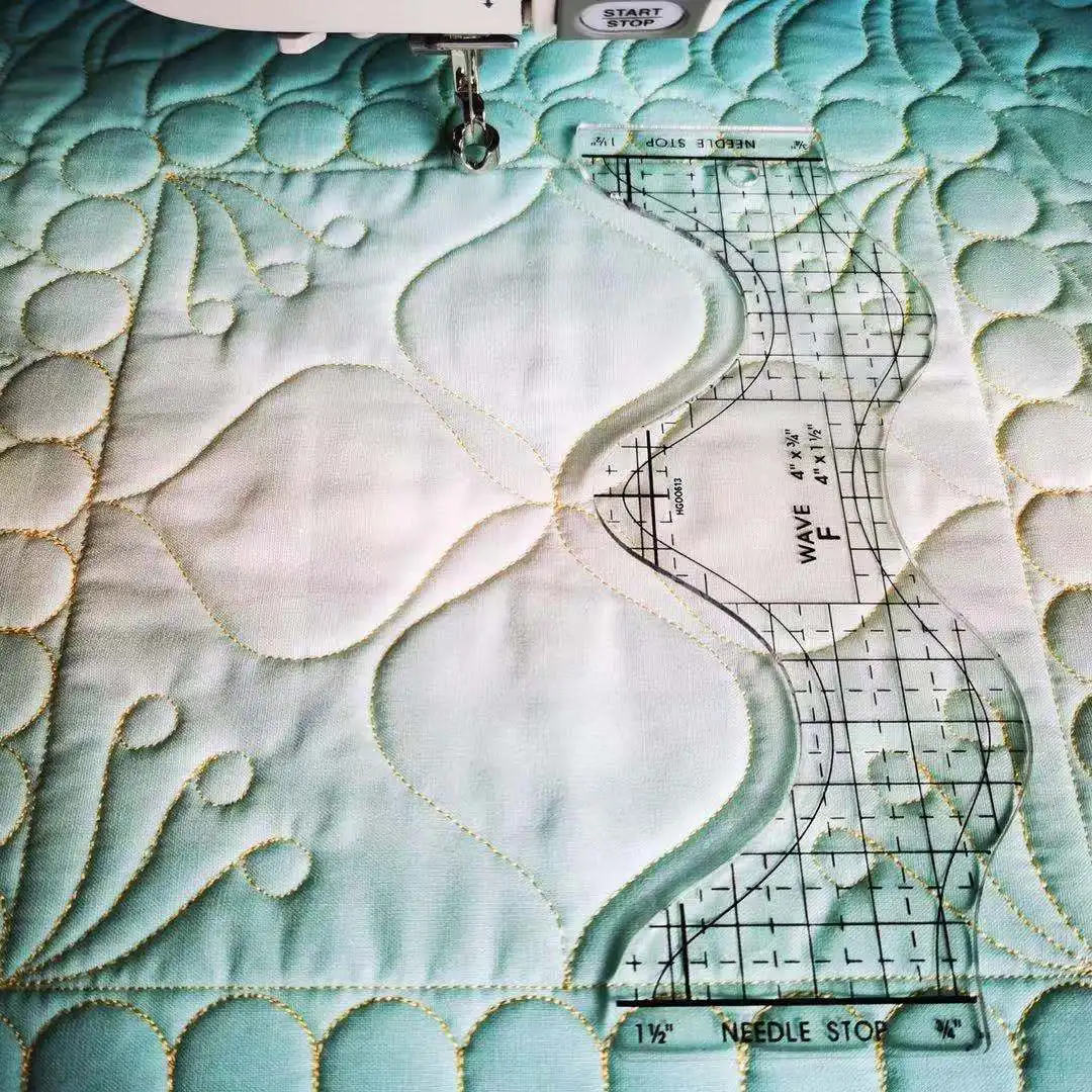 DIY quilting ruler Wave F ruler Clear use to make 4' wave designs for ...