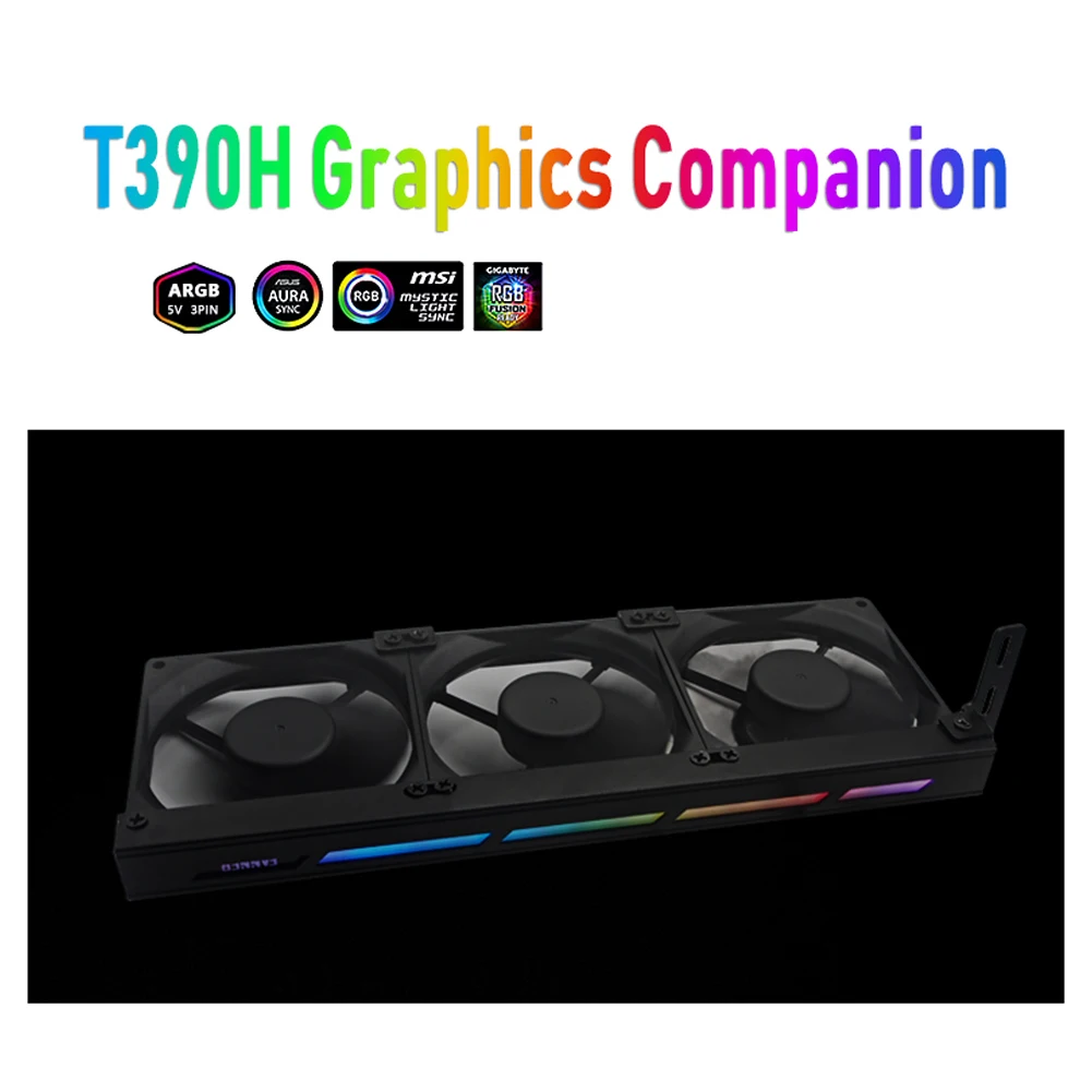 CPU Cooler ARGB Light Strip 5V 3Pin Cooling Fan for Computer Desktop PC ...